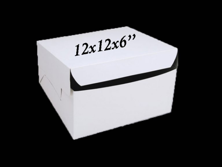 CAKE BOXES 12X12X6″ HAND ERECT – Bakery and Patisserie Products