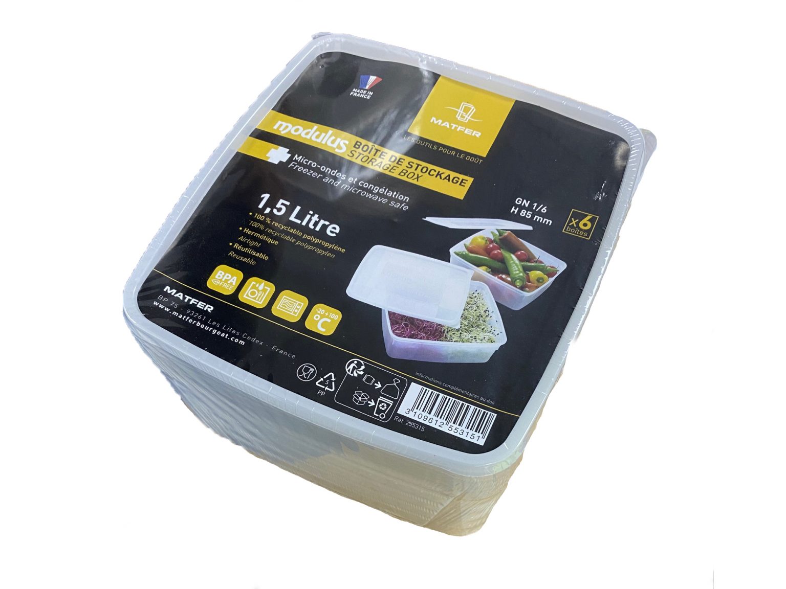 6 FLEX BOXES + LID 1.5L – Bakery and Patisserie Products