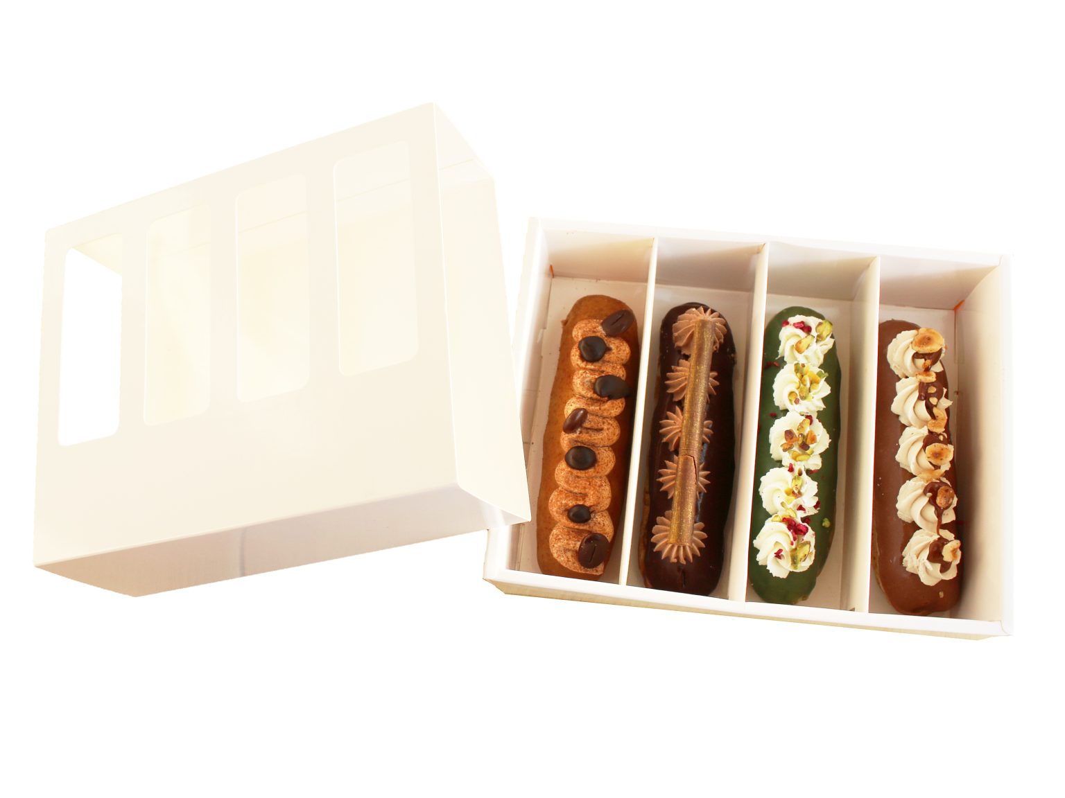 LUX WHITE ECLAIR BOX – Bakery and Patisserie Products